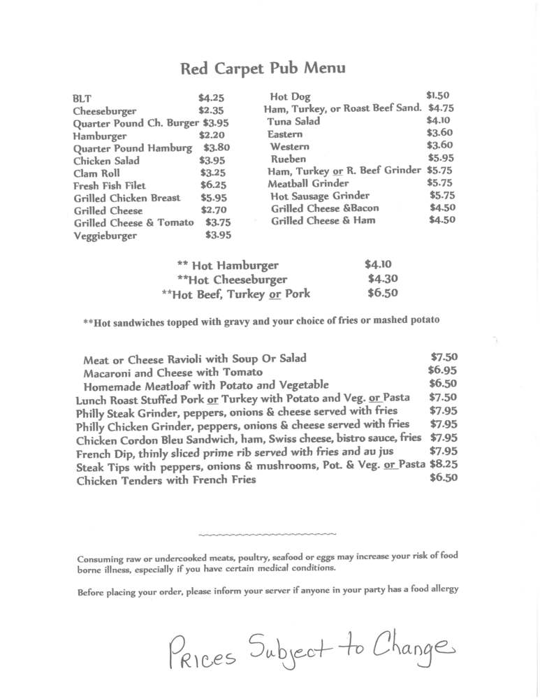 BerkshireMenus.com - Red Carpet Restaurant