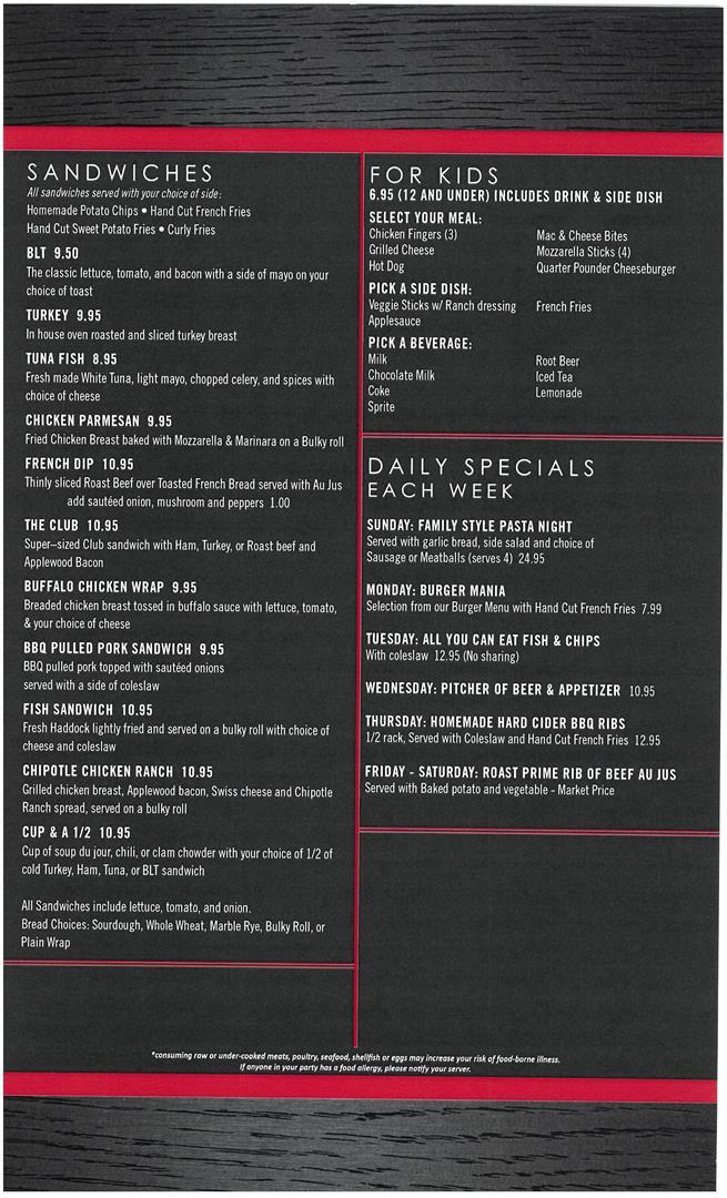 BerkshireMenus.com - Mingo's Sports Bar and Grill