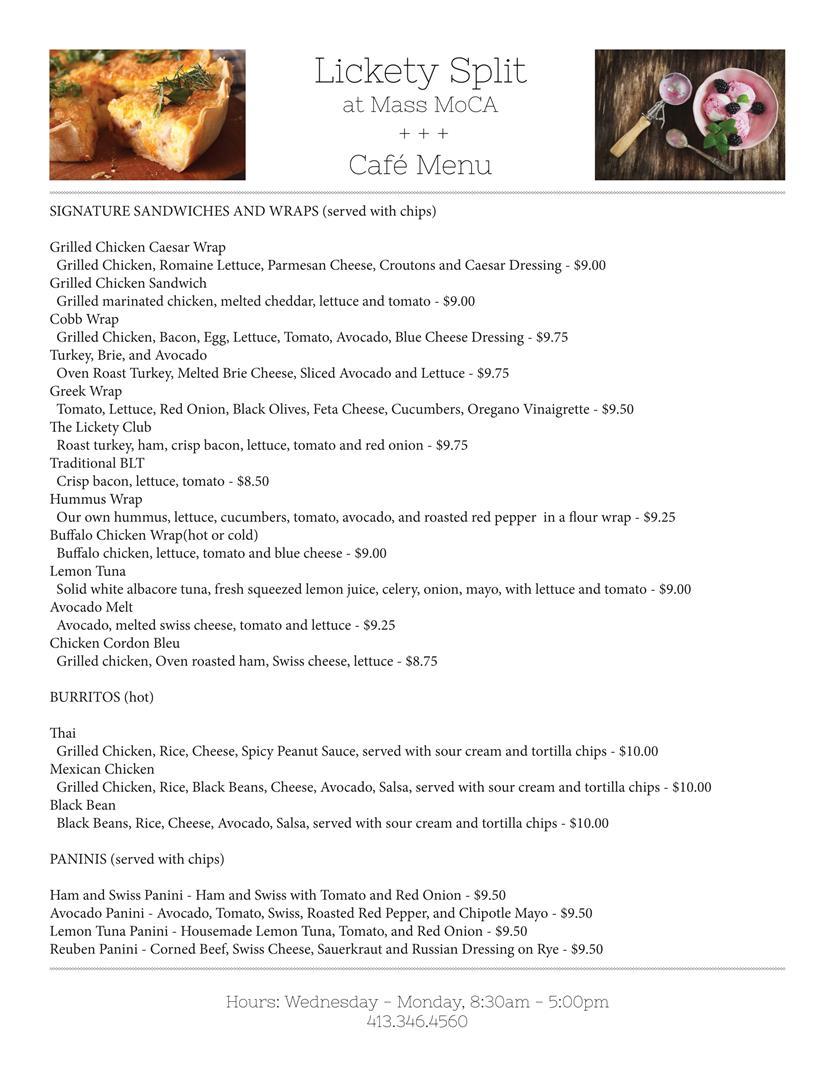 BerkshireMenus.com - Lickety Split