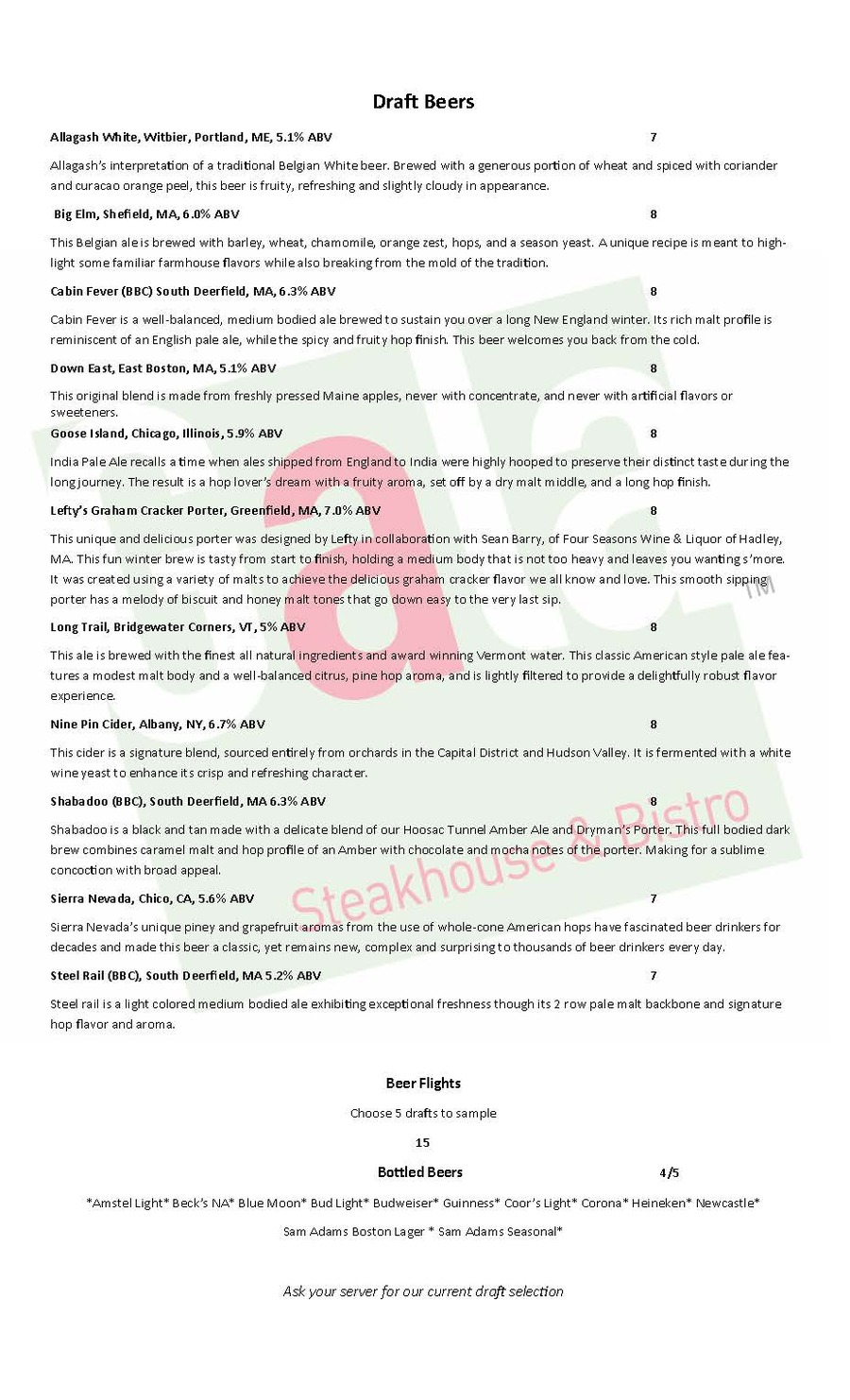BerkshireMenus.com - Gala Restaurant and Bar