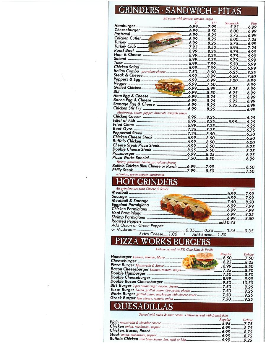 BerkshireMenus.com - Pizza Works