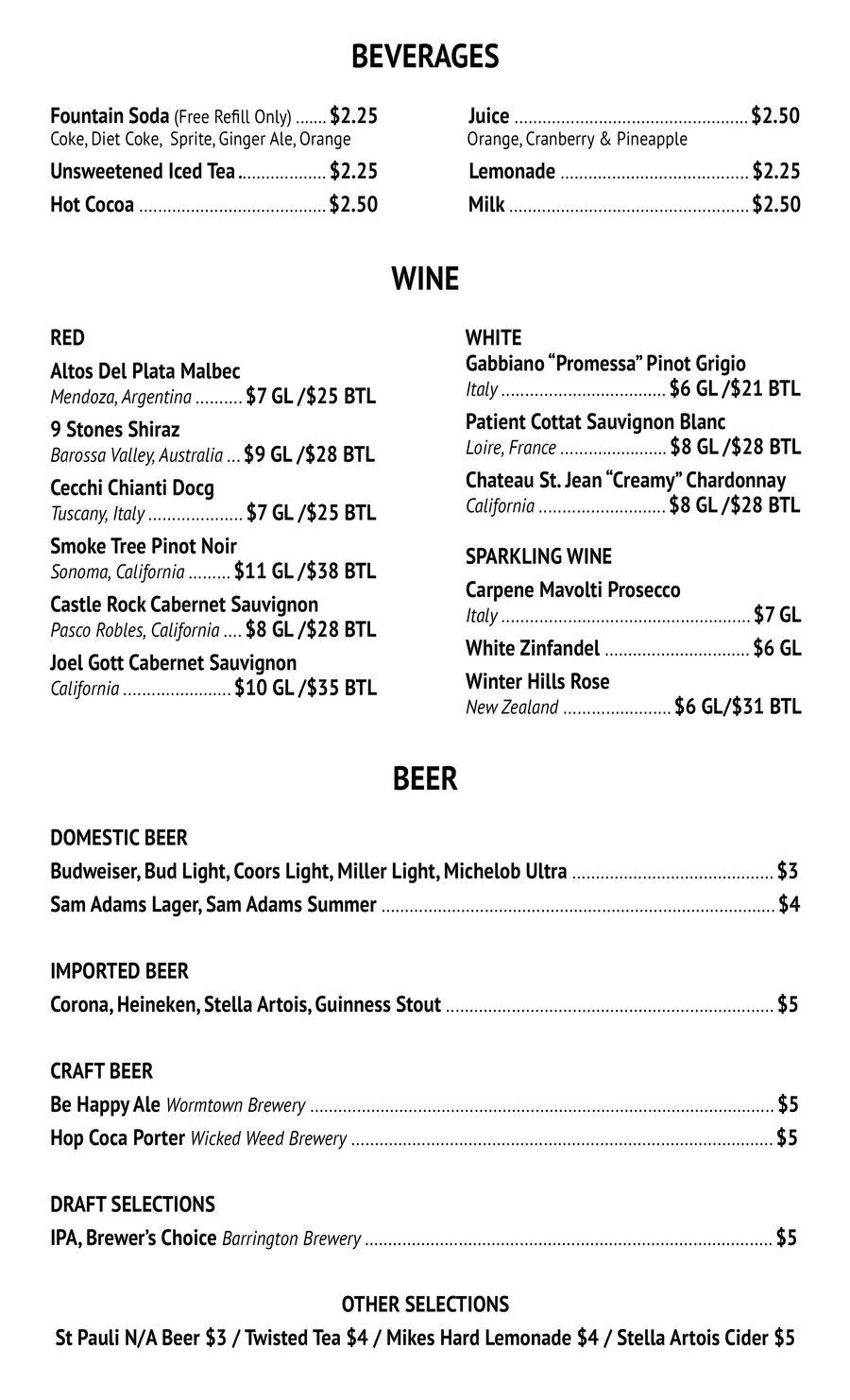 BerkshireMenus.com - The Grouse House