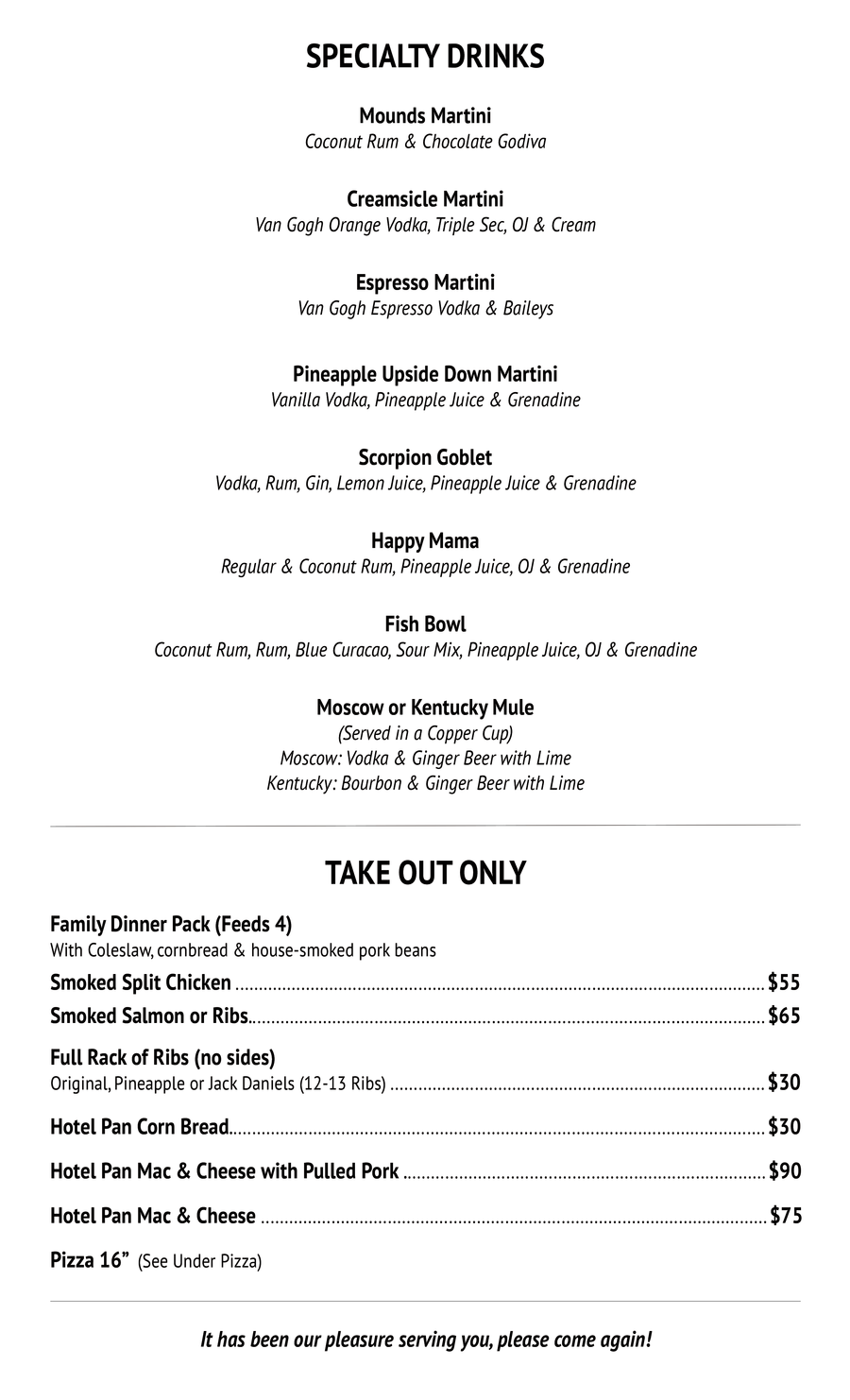 BerkshireMenus.com - The Grouse House