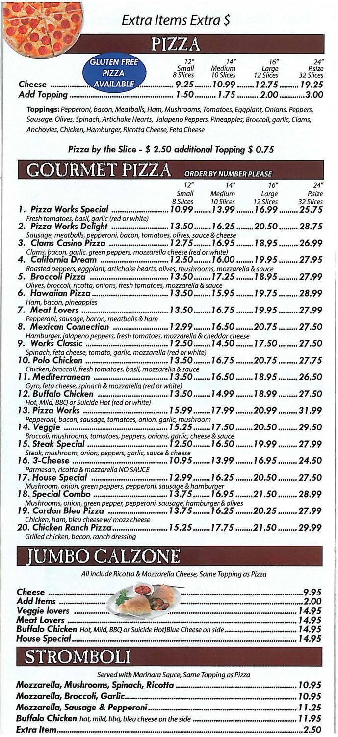 BerkshireMenus.com - Pizza Works