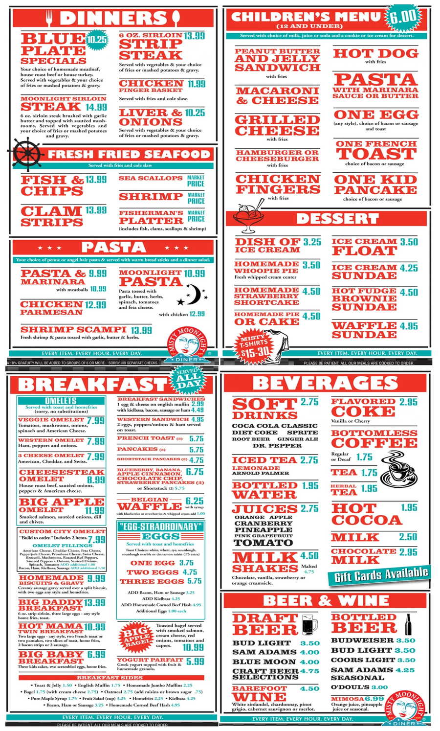 BerkshireMenus.com - Misty Moonlight Diner