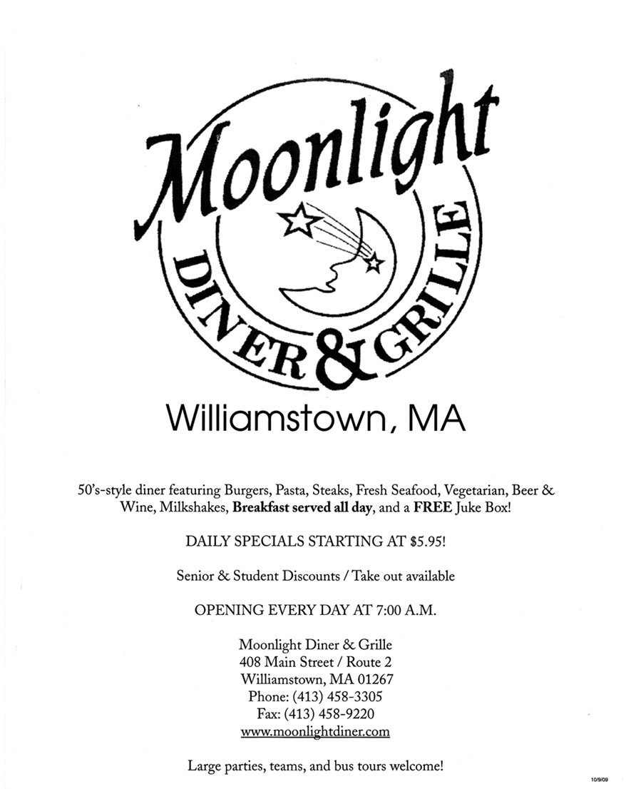 BerkshireMenus.com - Moonlight Diner