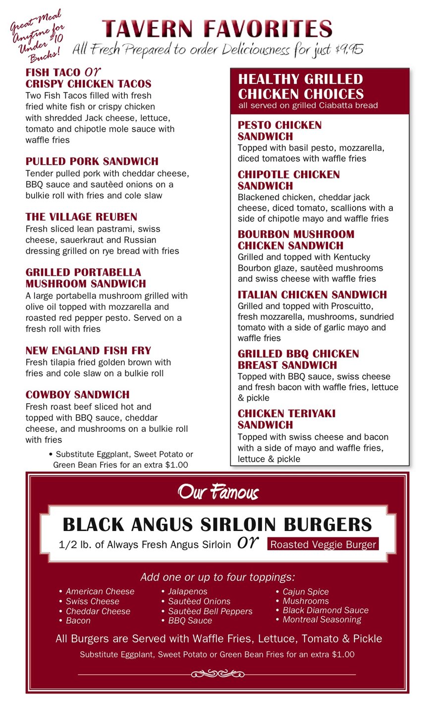 BerkshireMenus.com - Water Street Grill